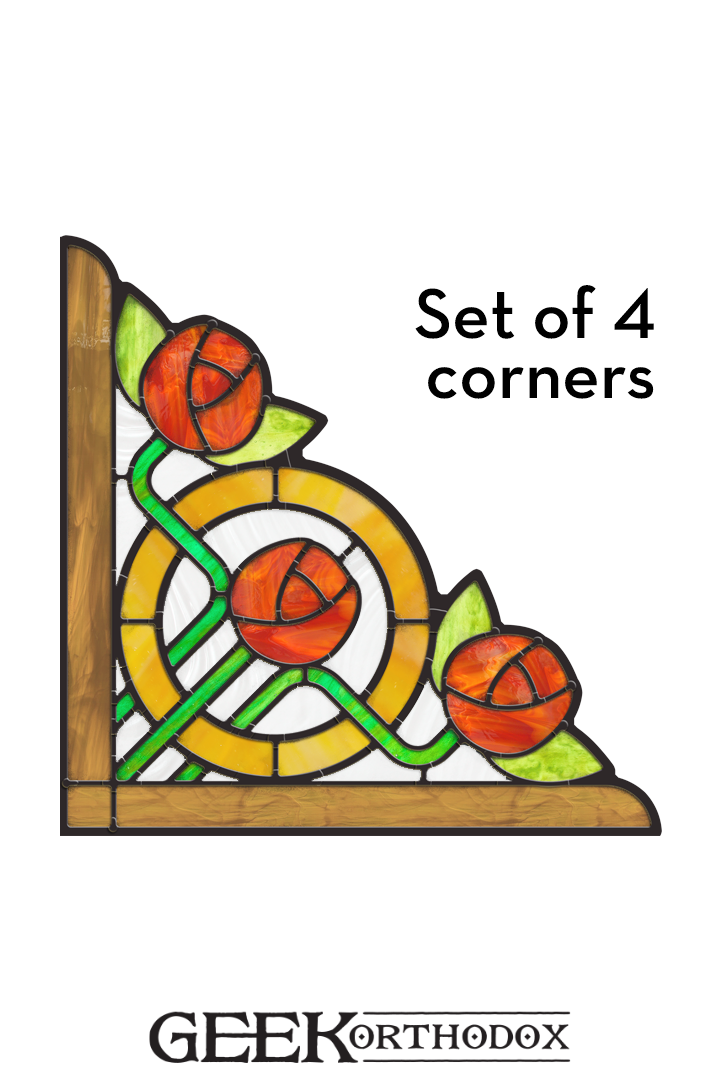 Middle-earth | Hobbit Roses Corner Set Stained Glass Window Cling ...